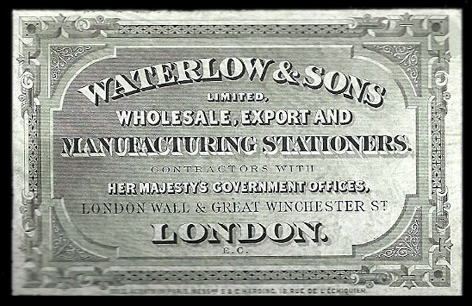 Waterlow & Sons | Sheaff : ephemera